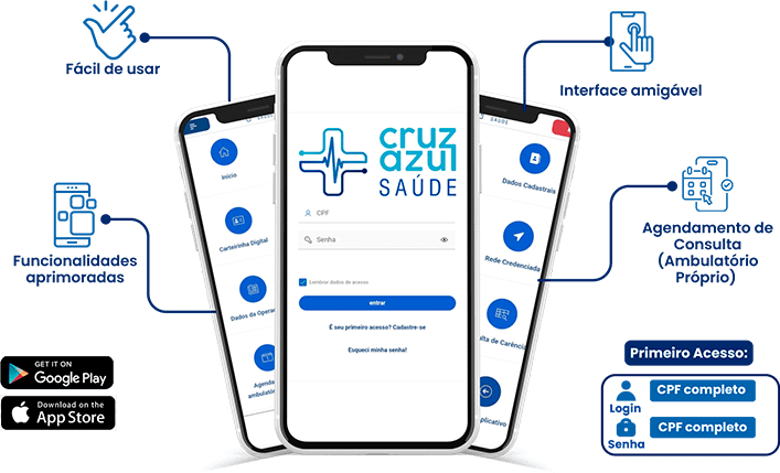 Novo aplicativo da Cruz Azul Saúde - Cruz Azul Saúde